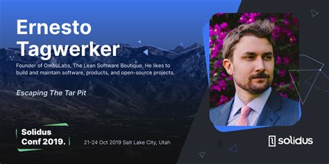 solidusconf 2019 speaker ernesto tagwerker solidus
