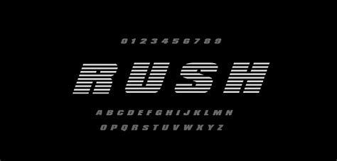 스포츠 현대 기울임꼴 알파벳 글꼴입니다 기술 디지털 영화 로고 디자인에 대한 타이포그래피 도시 스타일의 글꼴 벡터 일러스트레이션 0명에 대한 스톡 벡터 아트 및 기타 이미지