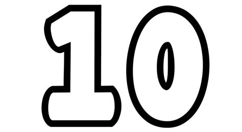 Free Printable Tracing Numbers Bubble Number 10