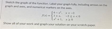 Solved Sketch The Graph Of The Function Label Your Graph Chegg Com