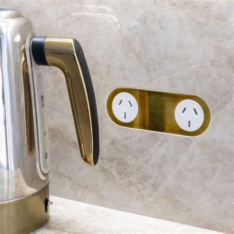 Brushed Brass Zetr Power Point Cabinetry Design Kitchen Renovation