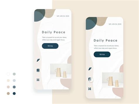 Journaling App Light And Dark Mode Light In The Dark Ui Design