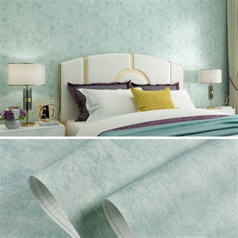 053x3m 레트로 3d 스테레오 매화 벚꽃 벽지 침실 거실 Tv 배경 벽 자기 접착제 벽지 9904 3 라이트 블루 B 버전