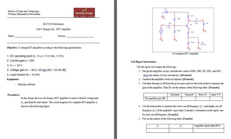 Solved Using Given Values And Values From The Circuit