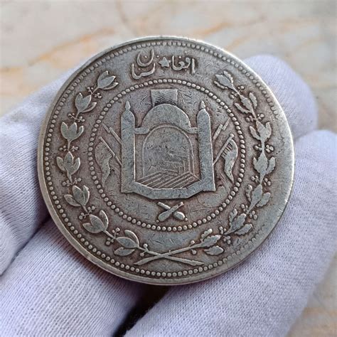 سکه نقره ده مثقالی امیر حبیب الله خان افغانستان