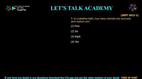 Crystal Structure Of Nacl Coordination Number And Ionic Arrangement Csir Net Life Science