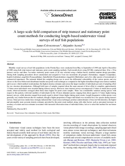 Pdf A Large Scale Field Comparison Of Strip Transect And Stationary Point Count Methods For