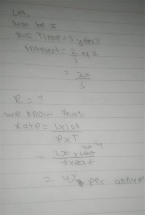 At What Rate Of Simple Interst Par Annum The Interest Becomes 25 Time