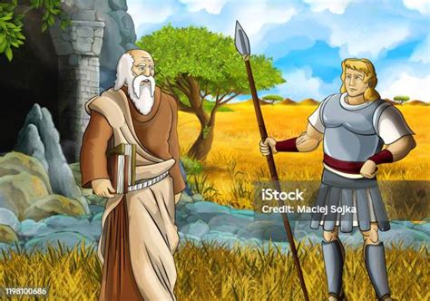 동굴을 발견 그리스 어 또는 로마 문자 철학자 또는 전사와 만화 사파리 장면 고대의에 대한 스톡 벡터 아트 및 기타 이미지