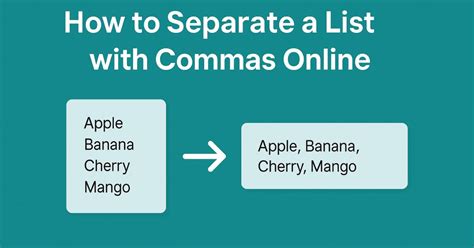 Free Comma Separator Online