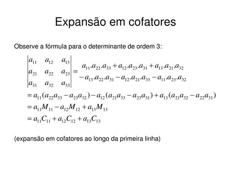 Ppt Aula 8 Determinantes Continuação Powerpoint Presentation Free