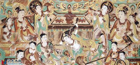 敦煌飞天反弹琵琶 反弹琵琶图片敦煌飞天壁画经典作品欣赏敦煌壁画 艺术大咖 Dunhuang Dance Dunhuang Mural