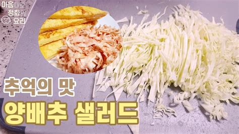 케찹 마요네즈로 만드는 추억의 양배추 샐러드 31 Youtube