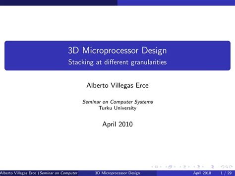 3d Microprocessor Design Stacking At Different Granularities Pdf 3