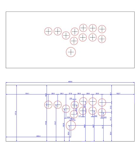 Cad Hitbox Button Layout Pdf Drilling Template An Accurate