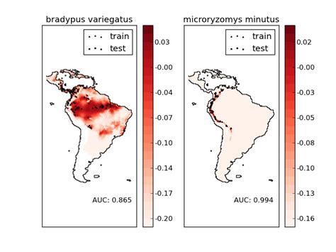 Species Distribution Modeling — Scikit Learn 0 10 Documentation