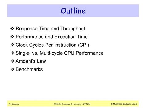 Performance Coe 301 Computer Organization Ppt Download