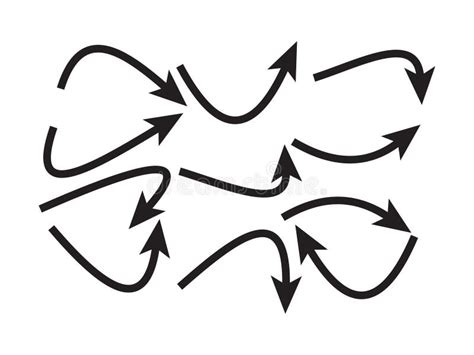 Vector Set Of Arrow Shapes Isolated On White Stock Vector Illustration Of Minimal Isolated