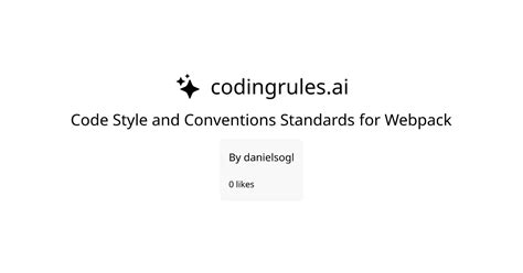 code style and conventions standards for webpack coding rules
