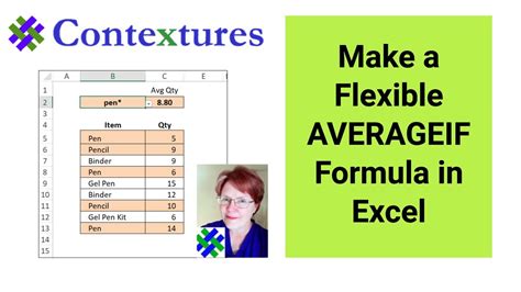 Make A Flexible AVERAGEIF Formula In Excel YouTube