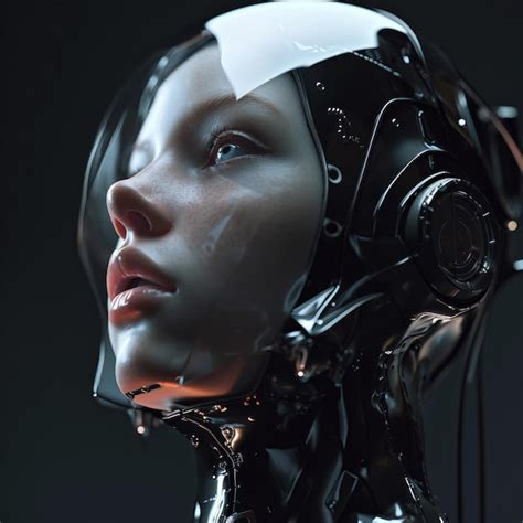 Premium Ai Image A Woman Wearing A Robot Helmet