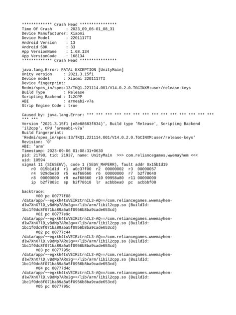 Mod Menu Crash 2023 09 06 01 08 31 Download Free Pdf Android Operating System Alphabet Inc