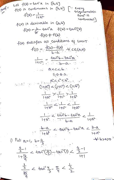 Lagrange S Mean Value Theorem Hand Written Notes In Format