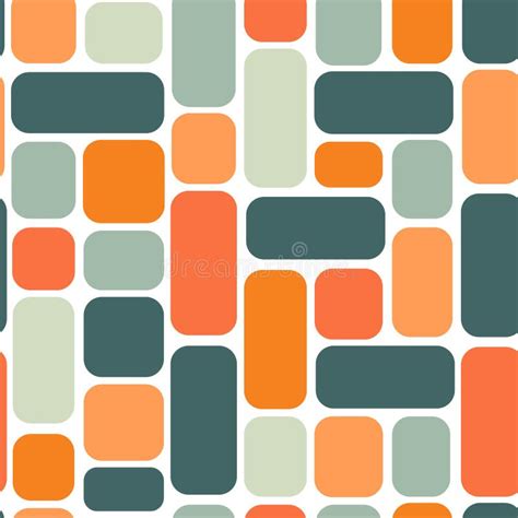 Abstract Seamless Pattern With Rounded Rectangles Template For Backgrounds Wallpapers Fabric