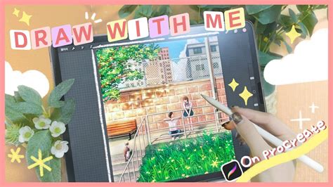 Draw With Me 아이패드 프로크리에이트 일러스트 같이 그림그려요 🌳나무 풍경 그리기 Youtube