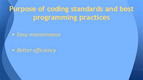Coding Standards And Best Programming Practices By Aseem