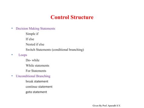 Control Flow In Cpptx