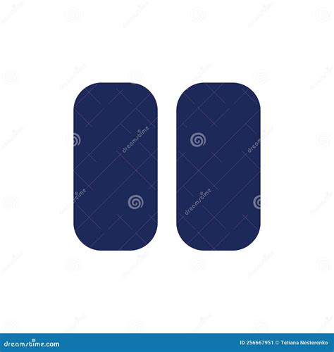 Pause Black Glyph Ui Icon Stock Vector Illustration Of Logo 256667951