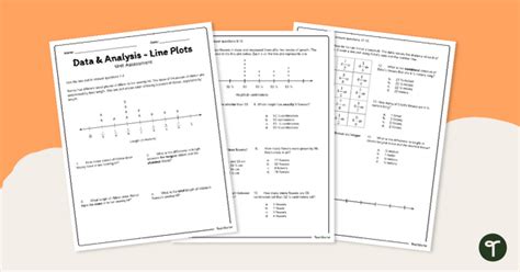 Dot Plots Line Plots 4th And 5th Grade Assessment Teach Starter