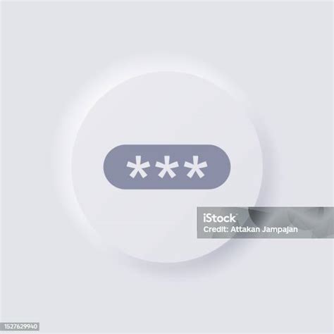 핀코드 필드 상자 또는 암호 필드 상자 아이콘 웹 디자인을 위한 흰색 뉴모피즘 소프트 Ui 디자인 응용 프로그램 Ui 등 버튼 벡터 3차원 형태에 대한 스톡 벡터 아트 및