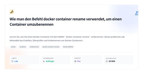 Wie Man Docker Container Mit Dem Befehl Docker Container Rename Umbenennt Labex