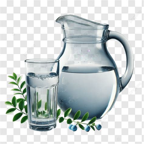 투명한 유리병과 물 한 잔 투명한 유리 주전자 유리병 물 유리 Png 일러스트 및 이미지 에 대한 무료 다운로드 Pngtree