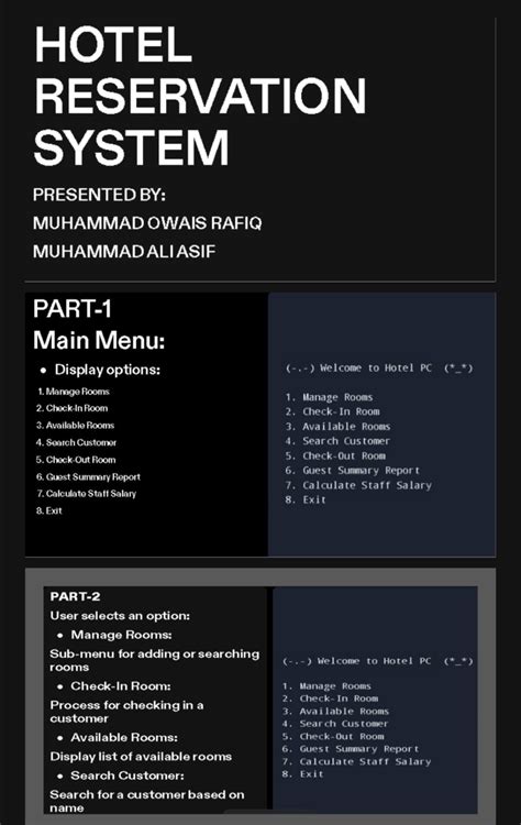 Muhammad Owais Rafiq On Linkedin Oop Hotelreservationsystem