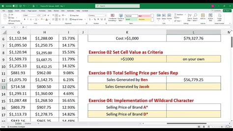 Excel Sumif 3 Video Part 1 Youtube