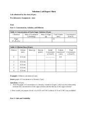 Solutions Lab Report Sheet Docx Solutions Lab Report Sheet Lab Submitted By Due Date 10 Pts