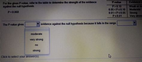 Solved Question Help For The Given P Value Refer To The Chegg Com