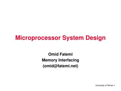 PPT Microprocessor System Design PowerPoint Presentation Free
