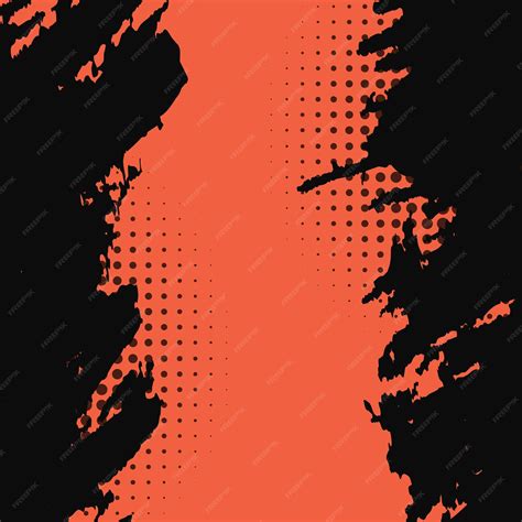Premium Vector Abstract Geometric Pattern With Grunge Flat Design In Orange And Black Color Style
