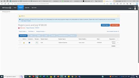 Concur Expense Report Returned And I Have A Questi Sap Concur