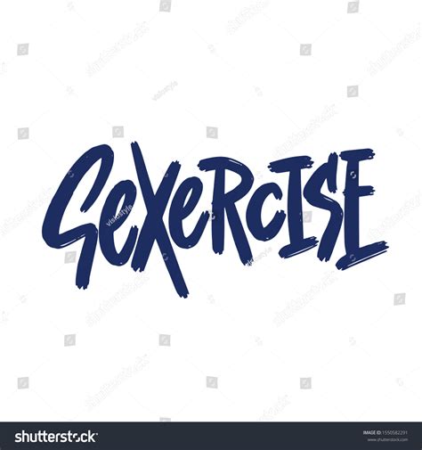 Sexercise Sticker Social Media Content Vector Stock Vector Royalty Free 1550582291 Shutterstock
