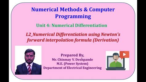 L2 Numerical Differentiation Using Newtons Forward Interpolation