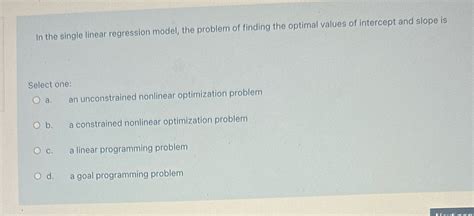 Solved In The Single Linear Regression Model The Problem Of Chegg