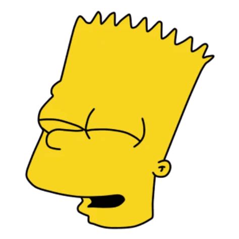 Bart Simpson Strangled Face Sticker Mania