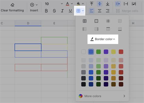 Add Cell Borders In Sheets