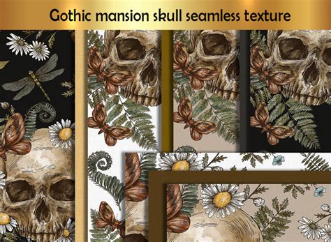 Second Life Marketplace Gothic Mansion Skull Seamless Texture