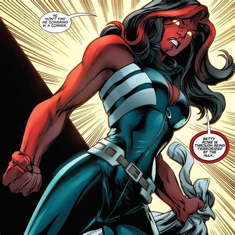 Daily Marvel Character • Red She Hulk Elizabeth ‘betty Ross Powers As
